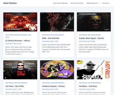 Hard Techno — Download fresh Hard Techno releases and charts